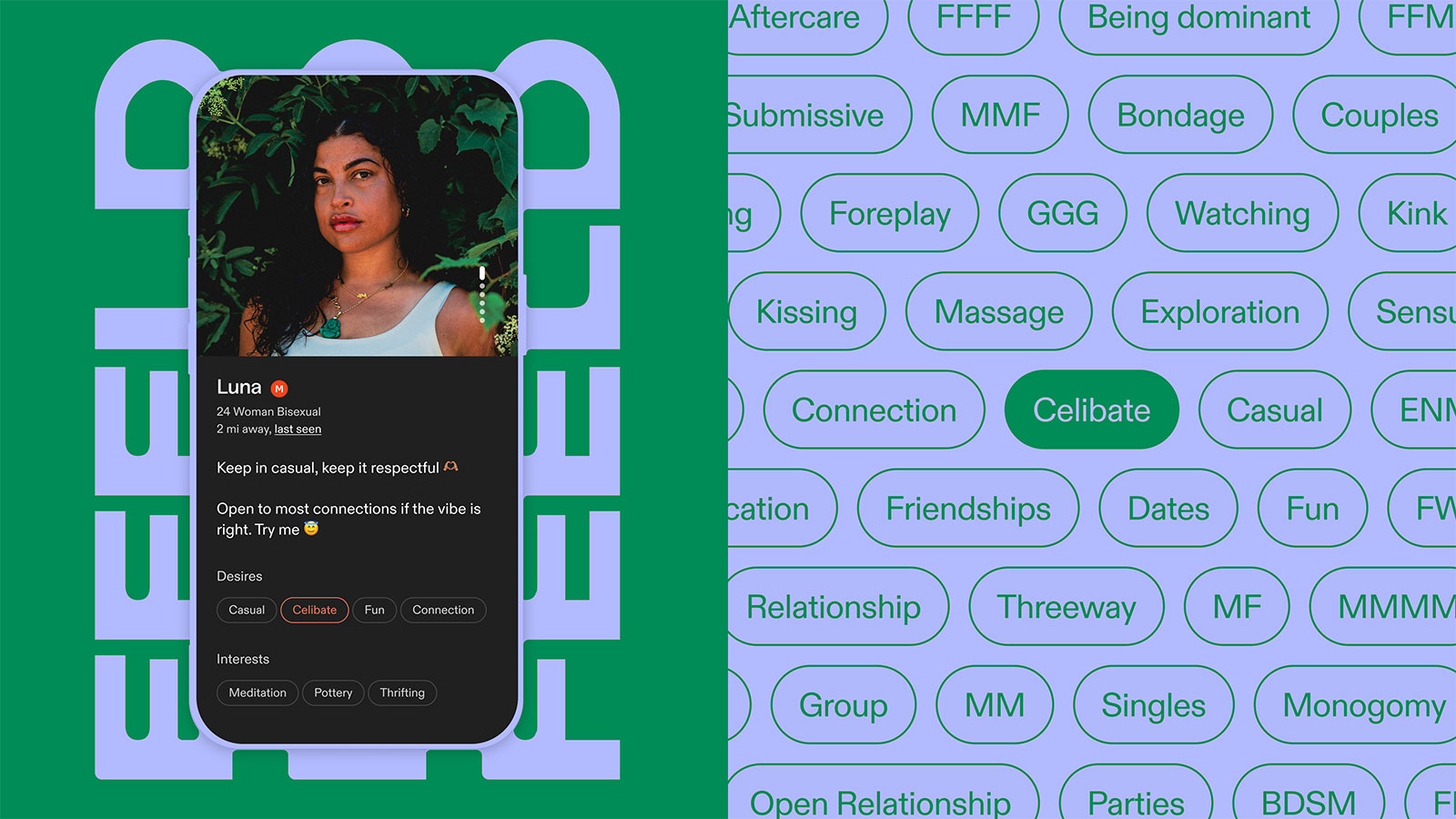 Dating app Feeld adds ‘celibacy’ user option and places new ads over ...