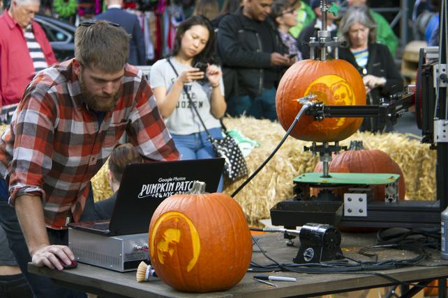 Google Sprouts a Pumpkin Patch In Times Square to Promote Photos App ...