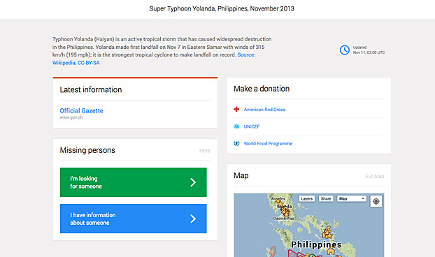 Google Launches Person Finder for Typhoon Yolanda | Ad Age