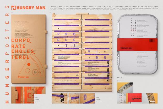 Hungry Man: Hunger Posters - Pizza Boxes / Fruit Crates / Foil Tray ...