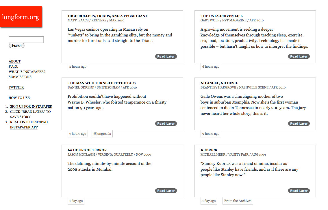 Longform.org : Longform.org | Ad Age