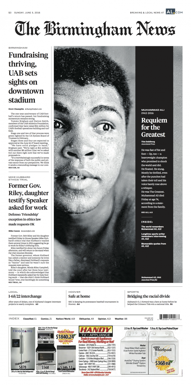 Remembering Muhammad Ali: 12 Newspaper Front Pages From Around the ...