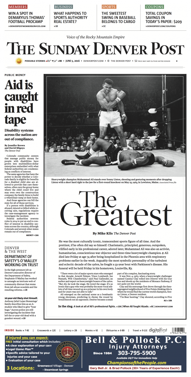 Remembering Muhammad Ali: 12 Newspaper Front Pages From Around the ...