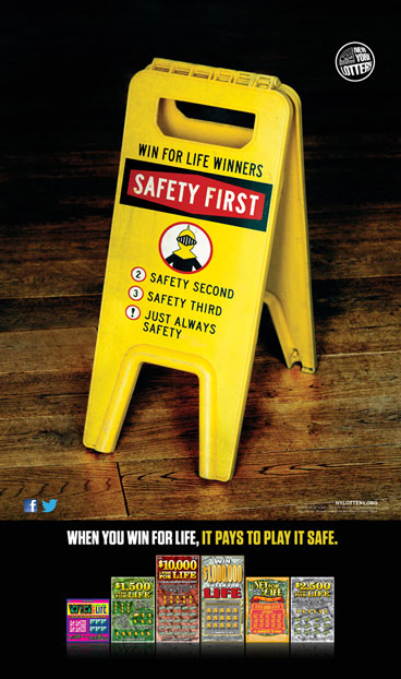 NY Lottery : Play it Safe OOH -- Safety First | Ad Age
