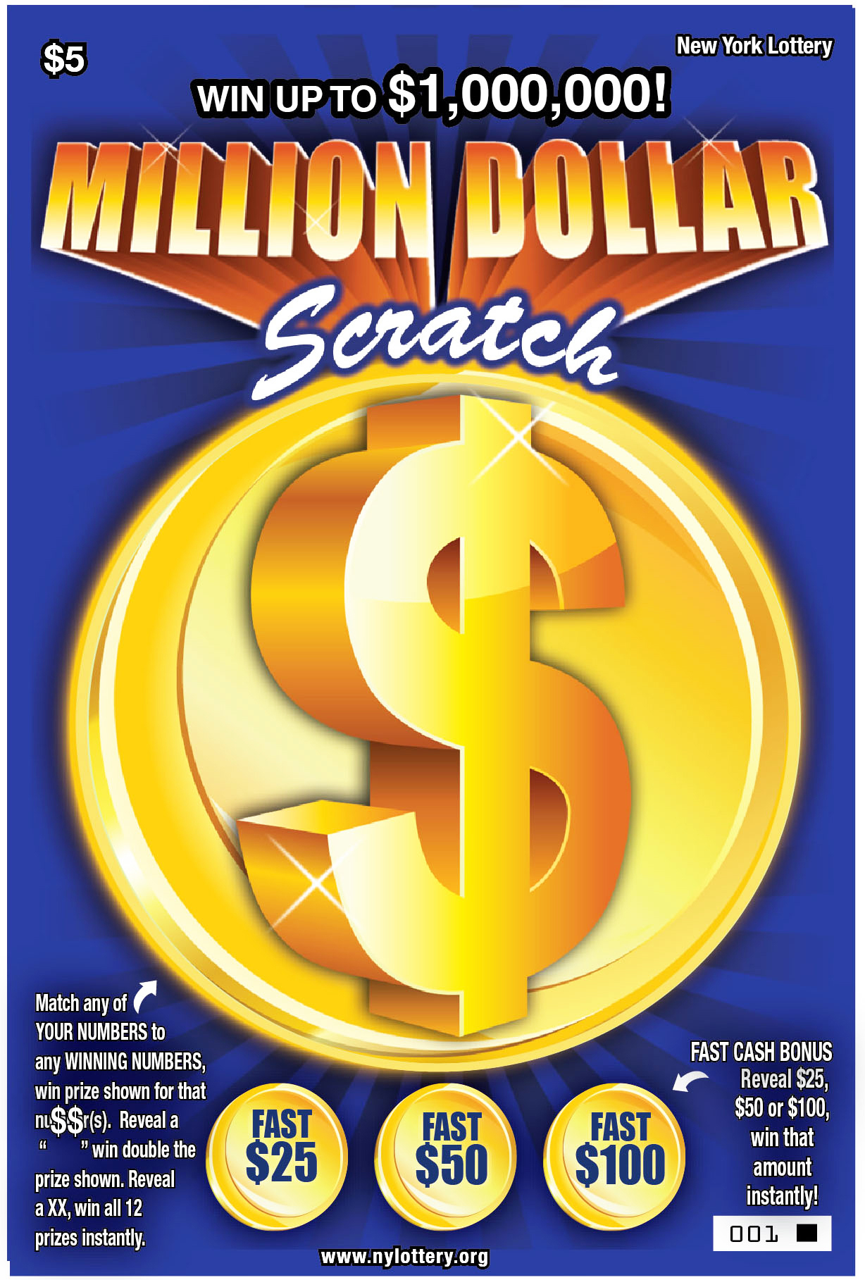 New York Lottery : Million Dollar Scratch Ticket | Ad Age