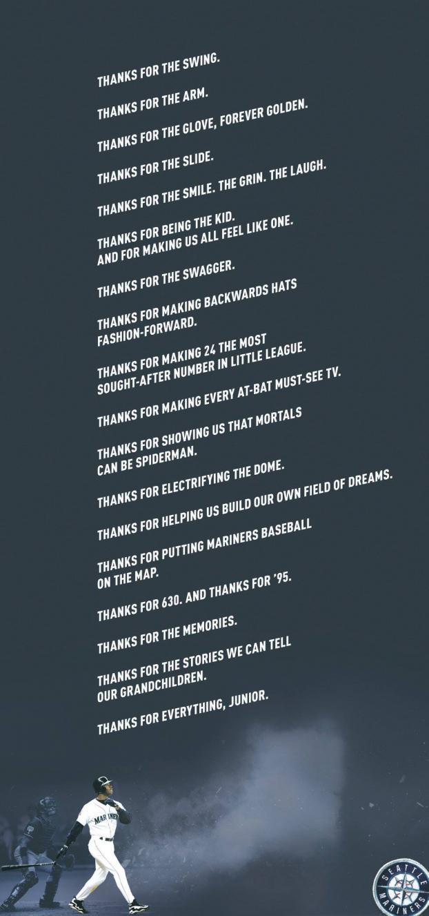 Seattle Mariners: Thanks, Junior. | Ad Age