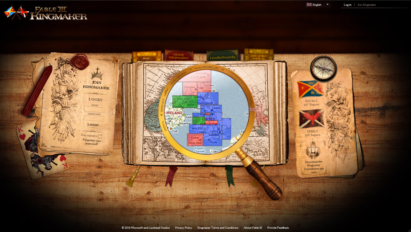 XBOX Fable III : Kingmaker Website | Ad Age