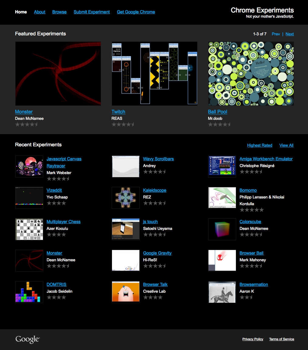 Google Creative Lab : Chrome Experiments | Ad Age