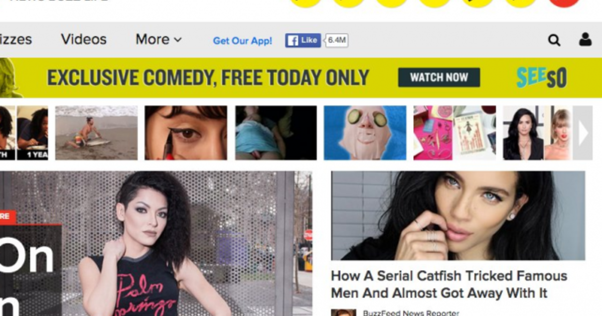BuzzFeed Tries Out an External Banner Ad | Ad Age