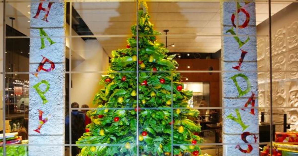 Chipotle unveils holiday window displays made of food | Ad Age