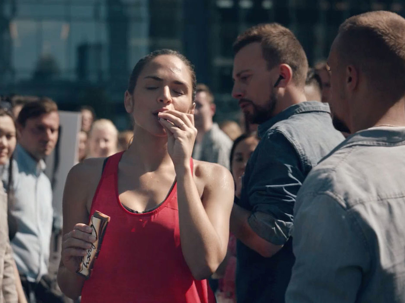 Modern life is overwhelming for the woman in this Galaxy chocolate ad ...