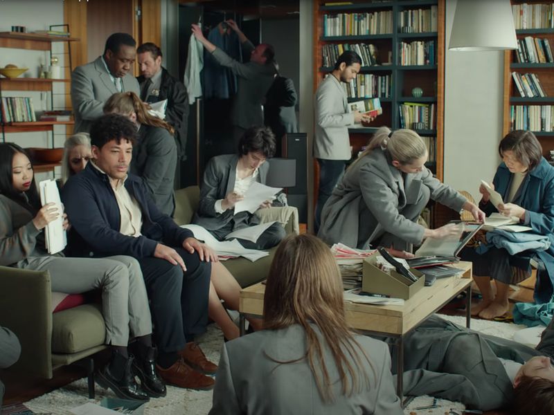 A growing horde invades a man's life in Apple privacy ad | Ad Age