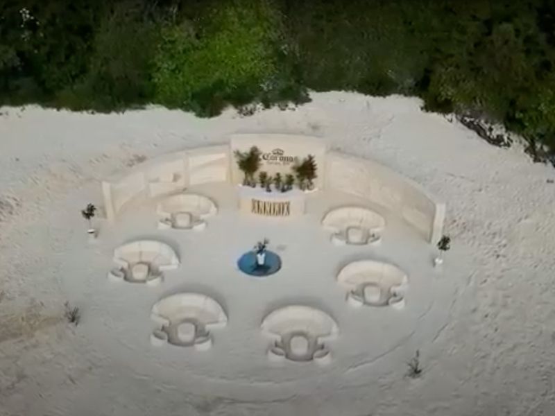 Corona's all-natural beach bar marks eco-milestone | Ad Age