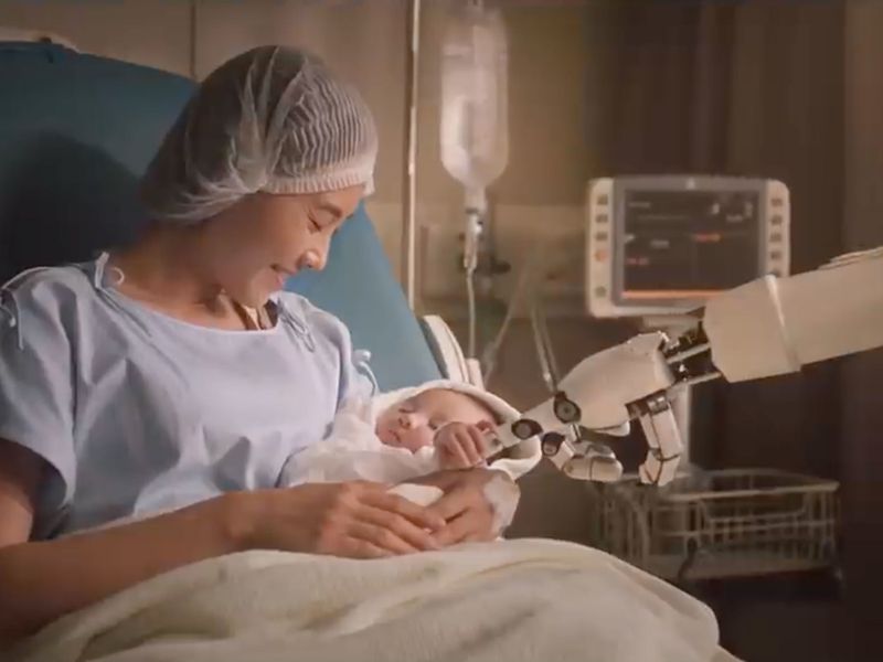 A father touches his newborn from afar in Dtac ad touting the power of ...