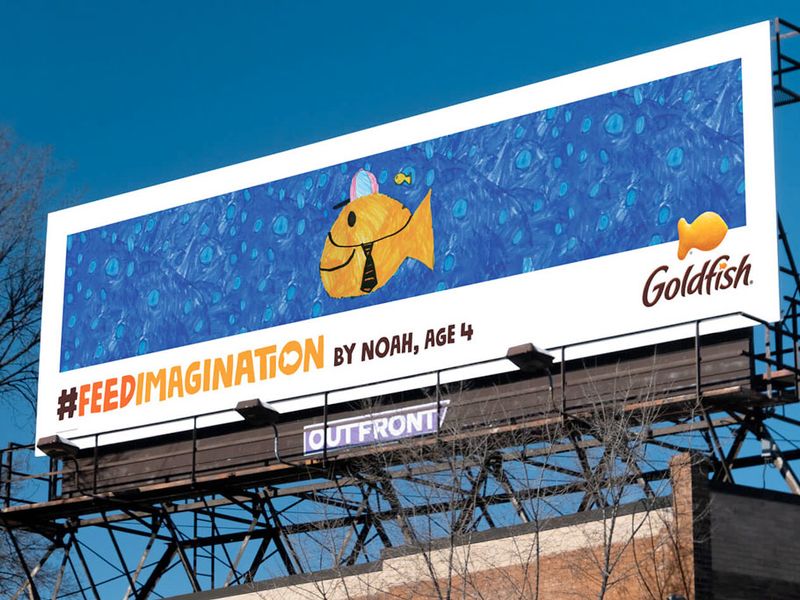 Kids' artwork becomes billboards in campaign for Goldfish Crackers | Ad Age