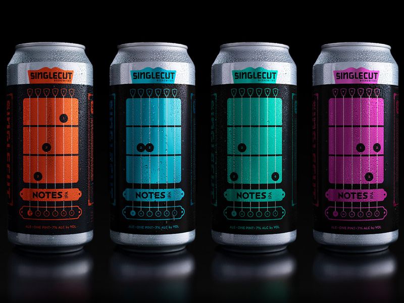 Learn to play guitar on this beer can | Ad Age