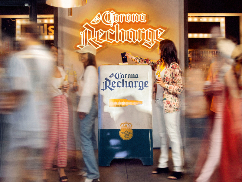 Corona beer fridge opens with dying phone battery | Ad Age