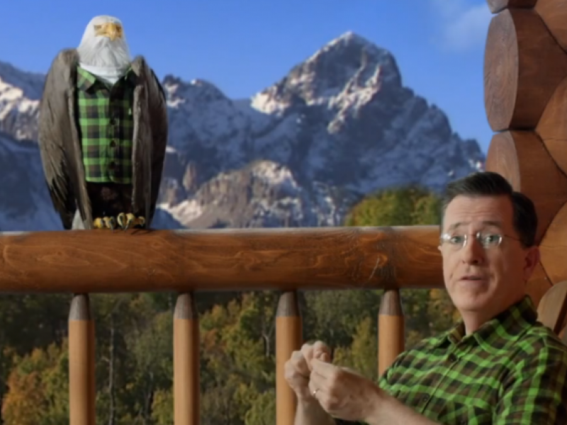 What's Stephen Colbert Doing Hanging Out With a Stoned Eagle in ...