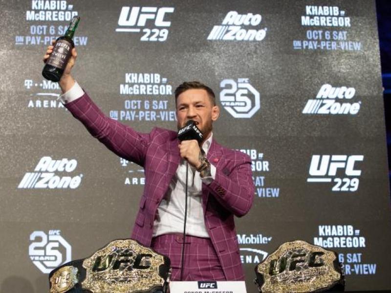 Whiskey Business: At a chaotic UFC presser, Conor McGregor shills for ...