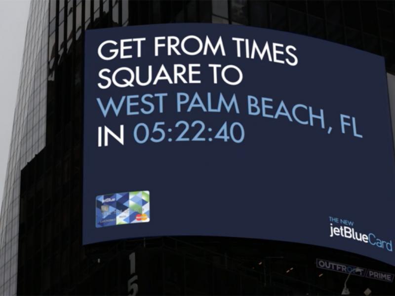 JetBlue Whets Your Appetite for Travel With a Smart Times Square ...