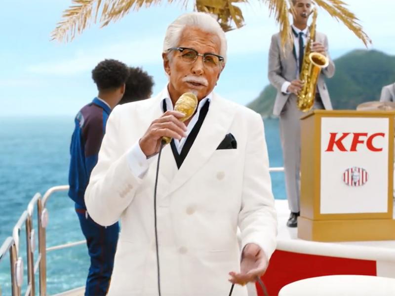 George Hamilton sails on the KFSea to hawk KFC's Crispy Colonel ...