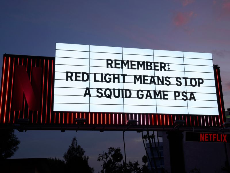Netflix 'Squid Game' sign wants to keep you alive | Ad Age