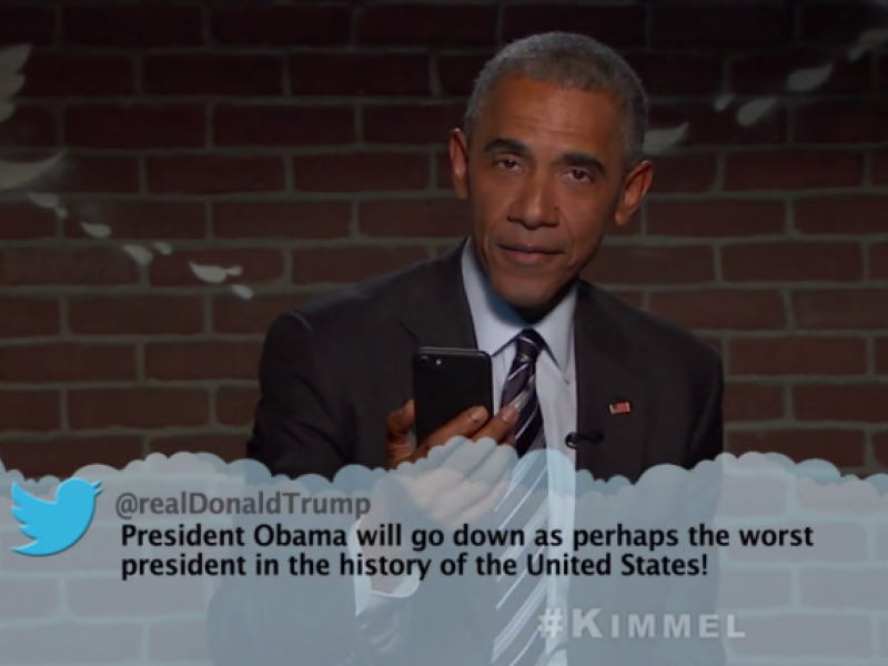 Watch Obama Read a Trump 'Mean Tweet' (and Respond) on Kimmel | Ad Age