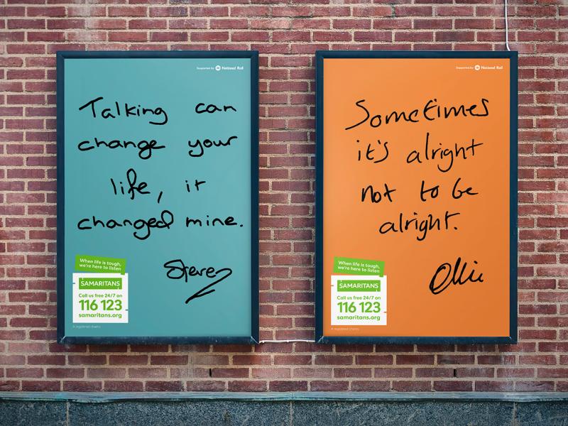 The Samaritans tackles male mental health with 'handwritten' outdoor ...
