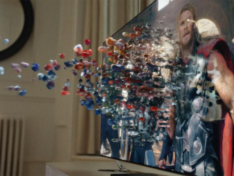 A TV Screen Turns to Liquid in a Spectacular Spot for Sky's 'Fluid ...