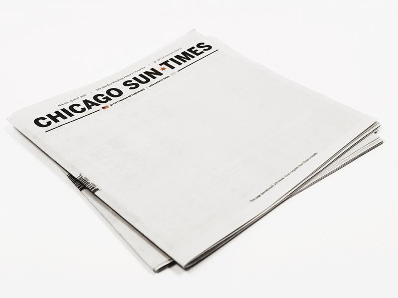 Why the Chicago Sun-Times went blank on its cover | Ad Age