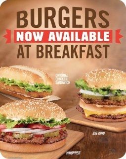Burger King Now Offering Burgers at Breakfast | Ad Age