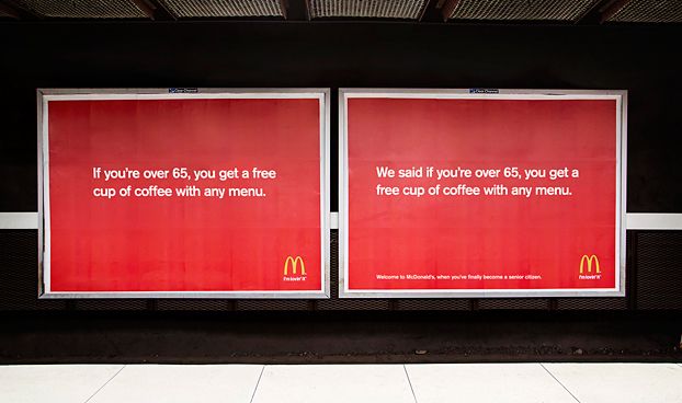 McDonald's Pokes Fun at Cliche About Senior Citizen Hearing in Print Ad ...