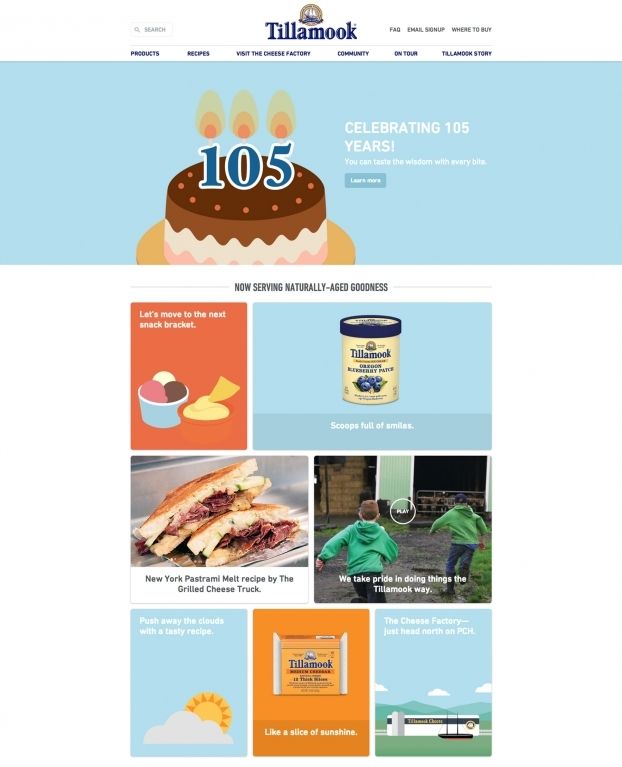 Tillamook: Tillamook.com | Ad Age