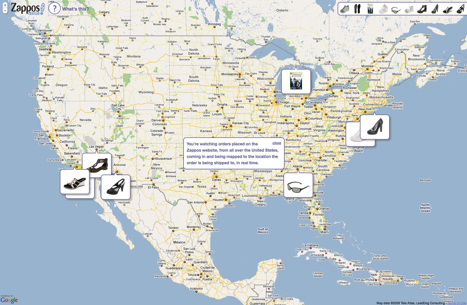 Zappos : Zappos Map | Ad Age